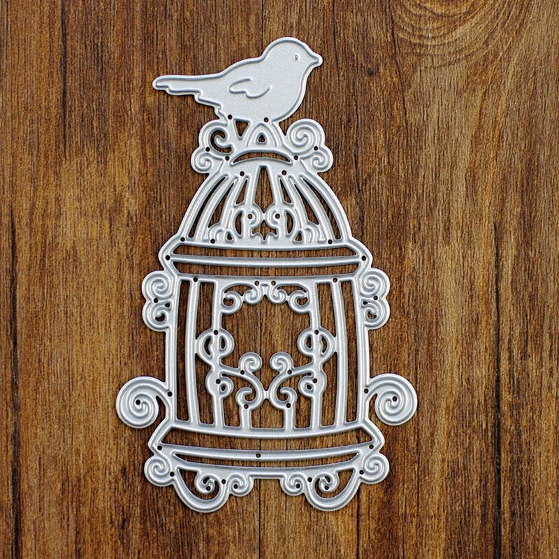 Bird Birdcage Shape Metal Cut Model Delicate Pretty Paper | Etsy