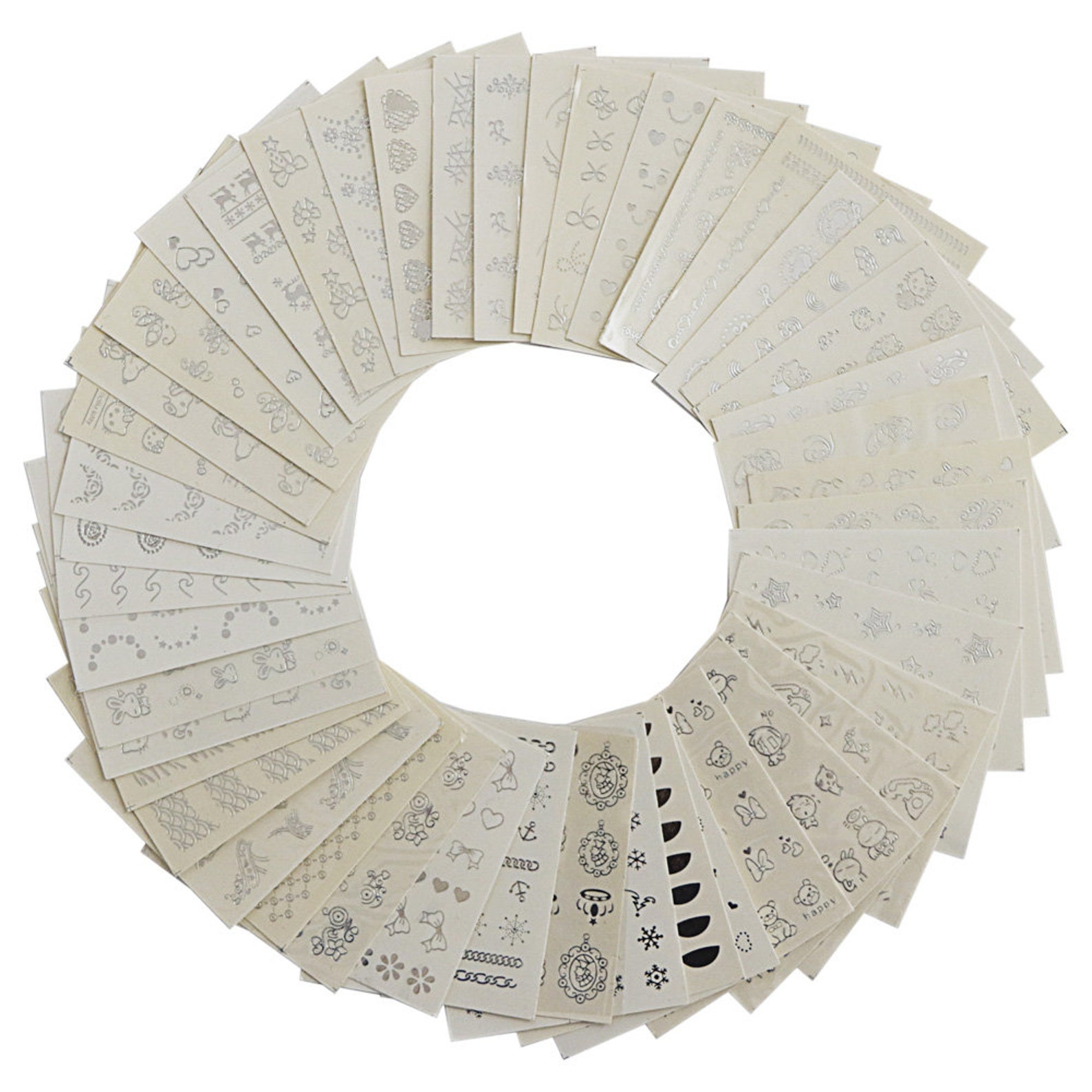 10pcs Water Silver Mixed Nail Slider Sets - Etsy