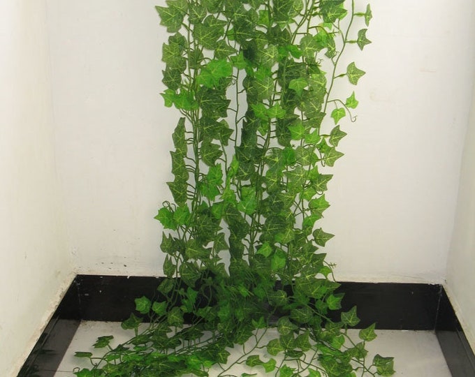 2.4m 7.5ft Artificial Ivy Green Leaf Garland Plants Vine Fake Foliage ... 2.4m 7.5ft Artificial Ivy Green Leaf Garland Plants Vine Fake Foliage ...