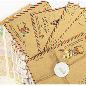 16 Pieces/lot Large Vintage Envelope Postcard Letter Stationery Paper ...