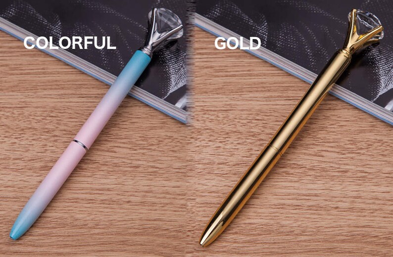 Colorful Creative Large Crystal Pen Diamond Stationery - Etsy