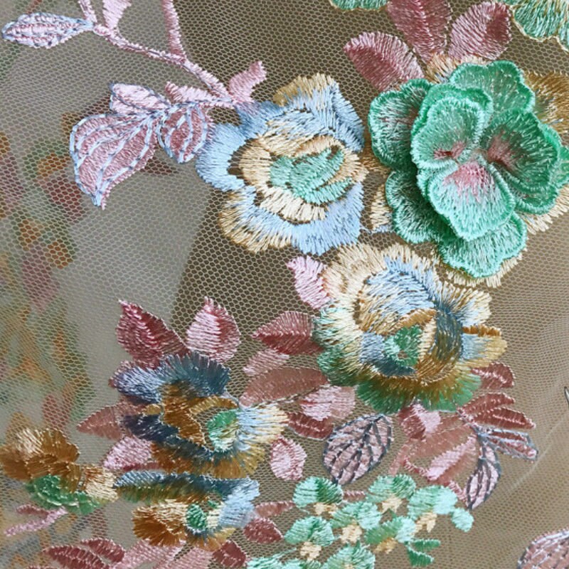 3D Embroidered Bead Flower Lace Appliques Patch Fabric Wedding | Etsy