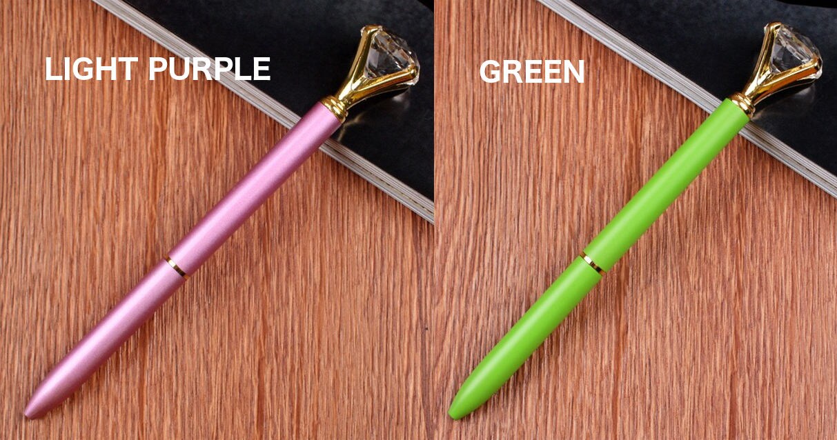 Colorful Creative Large Crystal Pen Diamond Stationery | Etsy