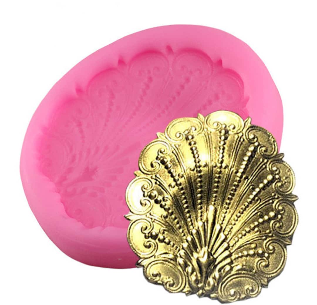 3D Shell Cake Silicone Mould Peacock Cupcake Baking Fondant Candy ...