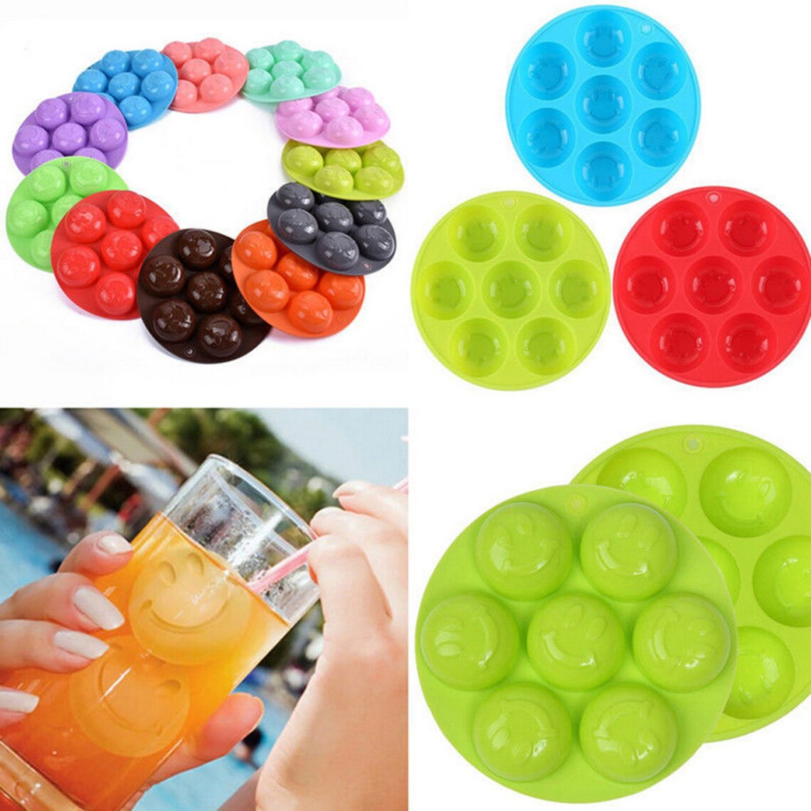 Emoji Funny Face DIY Silicone Mold for Cake Chocolate Sugar | Etsy