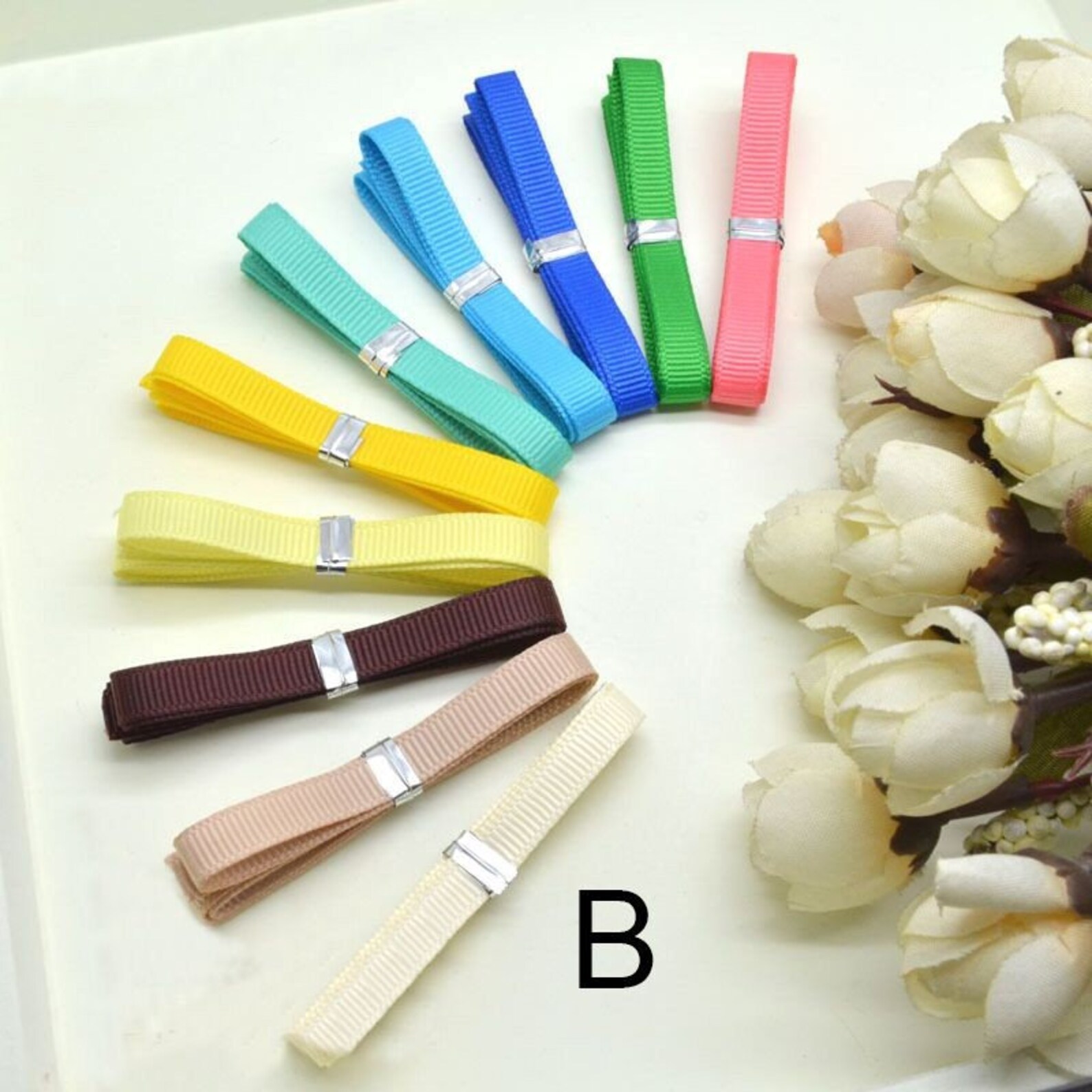 6mm X 1m Mixed 10 Plain Colors Rib Belt Ribbon Set for DIY - Etsy