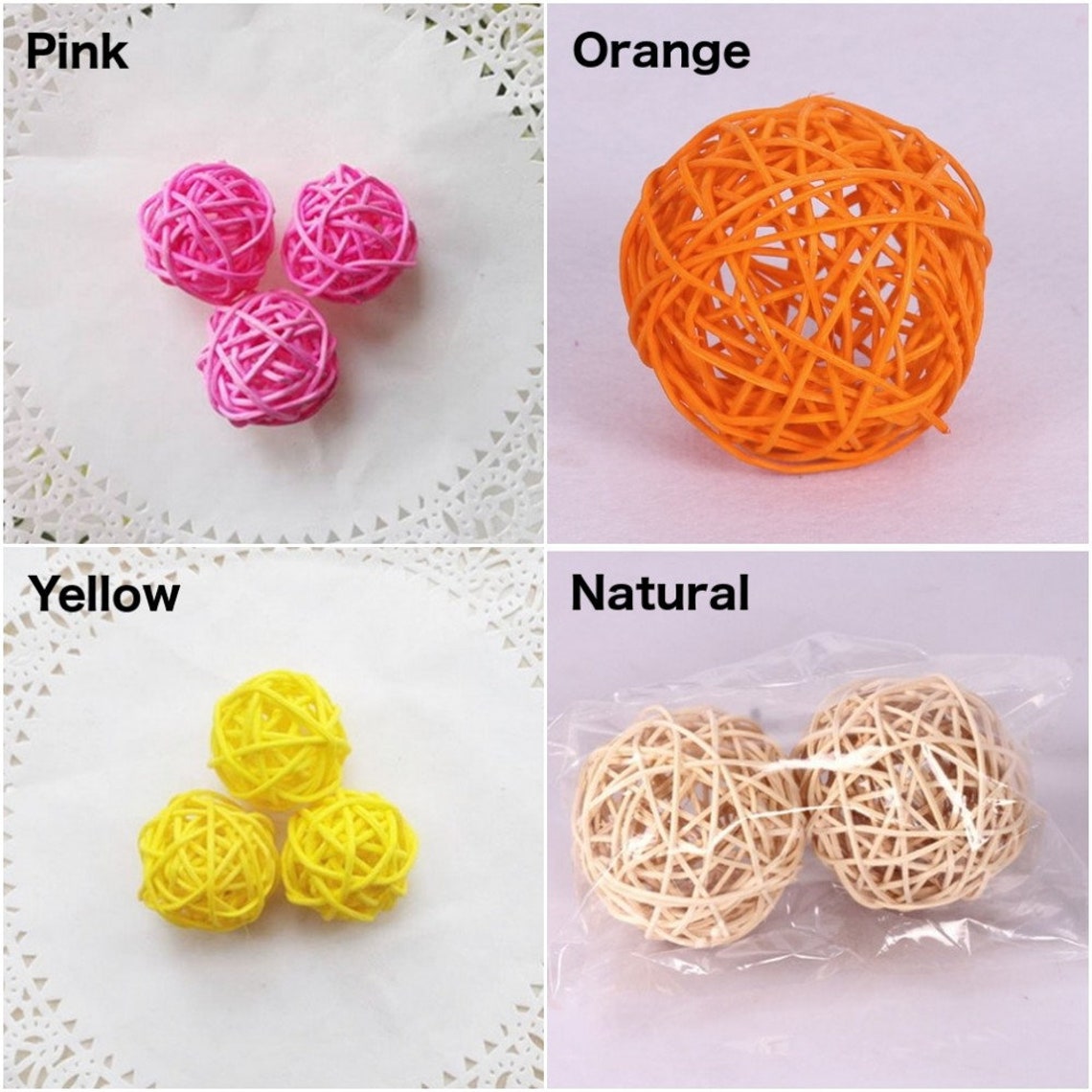 Hot Sale 20pcs/lot 3CM Lovely Rattan Ball Christmas/birthday - Etsy