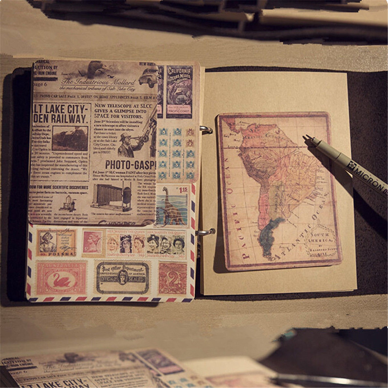 Lot 10 Sheets/set Vintage Paper Stickers DIY Scrapbooking - Etsy