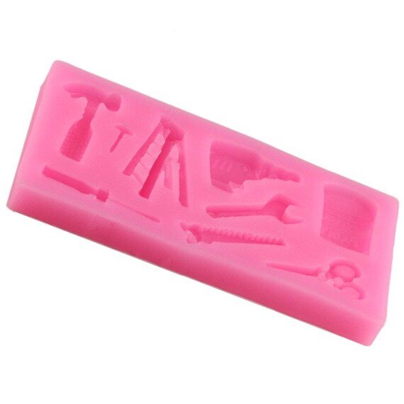 3D Hardware Spanner Scissors Saw Ladder Silicone Fondant Molds Cake ...