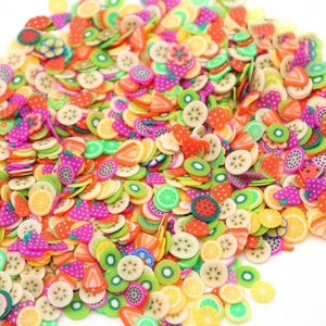 12 Type/set Clear Slime Fruit Slices Mixed Kawaii Soft Clay - Etsy