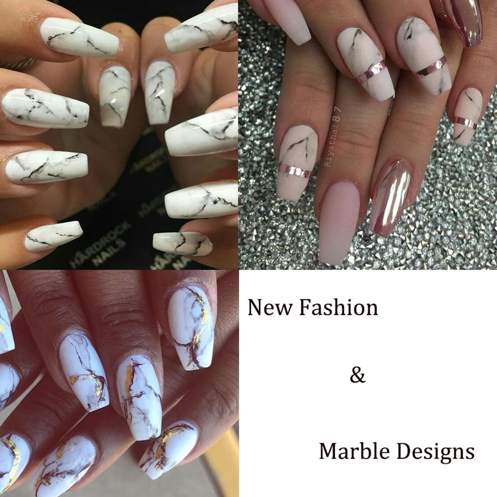 16 PCS Colorful Marble Shining Stone Rock Nail Art Foil | Etsy