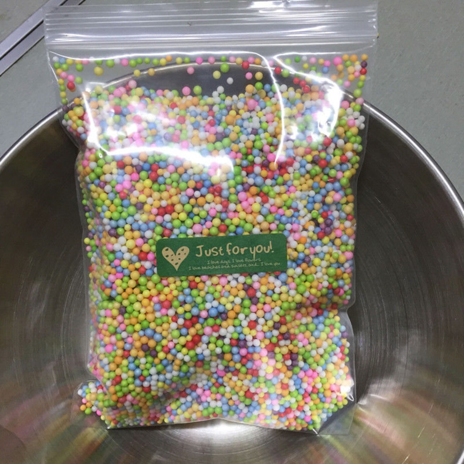 2 Bags Colorful Styrofoam Mini Foam Ball Small Beads for Slime | Etsy