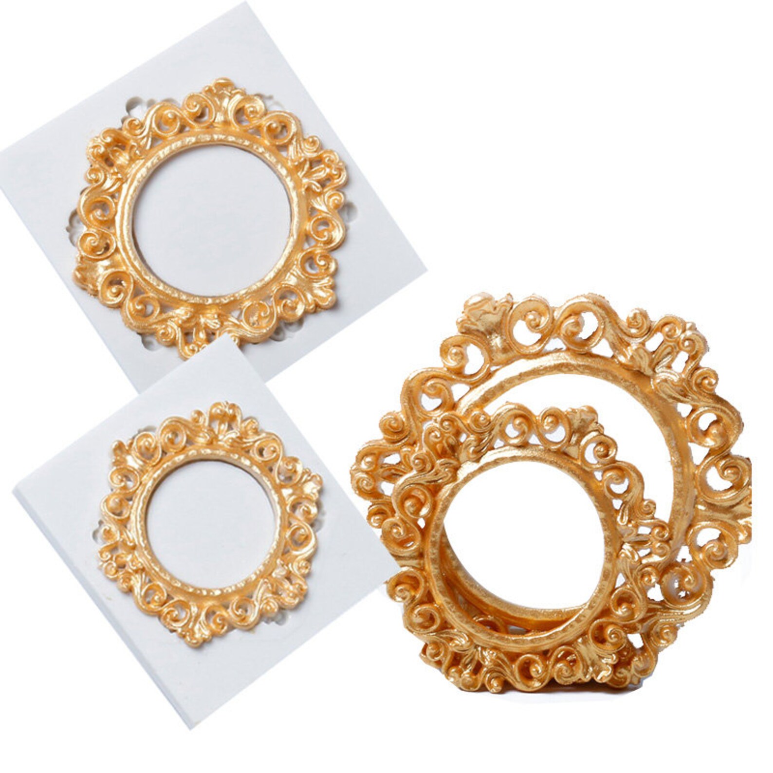 Jewelry Ring Silicone Mold Frame Wedding Fondant Cake Mold | Etsy