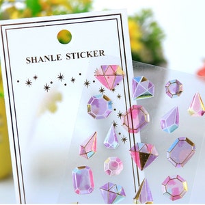 Crystal Diamond 3D Stickers Decorative Stationery Craft Stickers ...