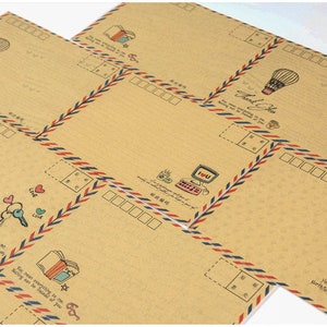 16 Pieces/lot Large Vintage Envelope Postcard Letter Stationery Paper ...