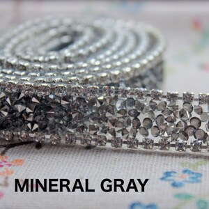 15mm Beaded Rhinestones Trim Iron on Diamond Crystal Ribbon Wrap Trim ...