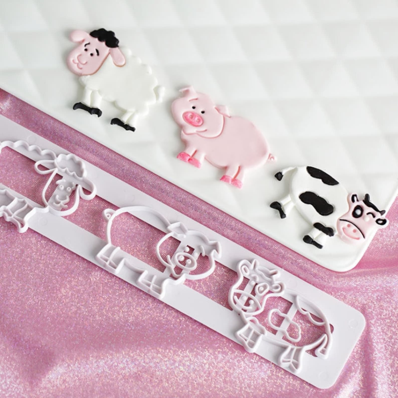 Cute Animals Pig Cow Sheep Sugarcraft Cookie Pastry Biscuit | Etsy