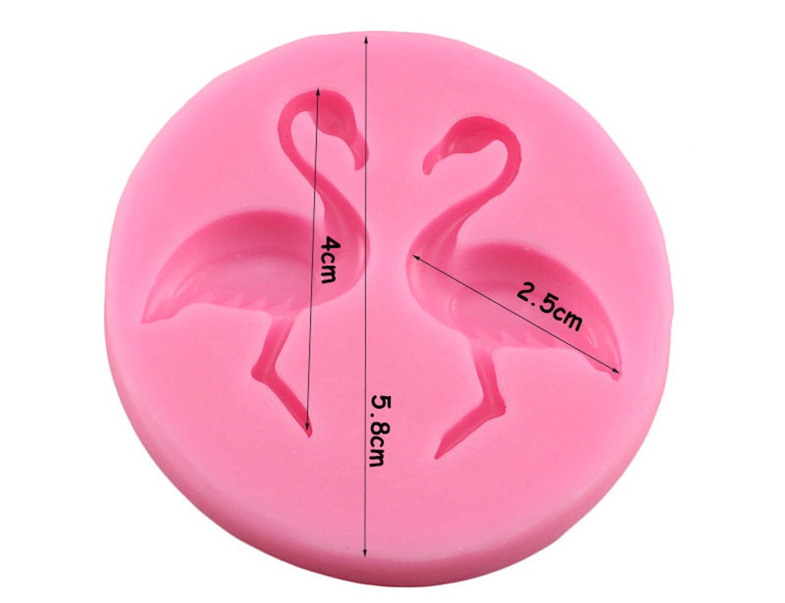 Flamingos Silicone Mold Baking Party Cupcake Fondant Cake | Etsy