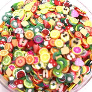12 Type/set Clear Slime Fruit Slices Mixed Kawaii Soft Clay - Etsy