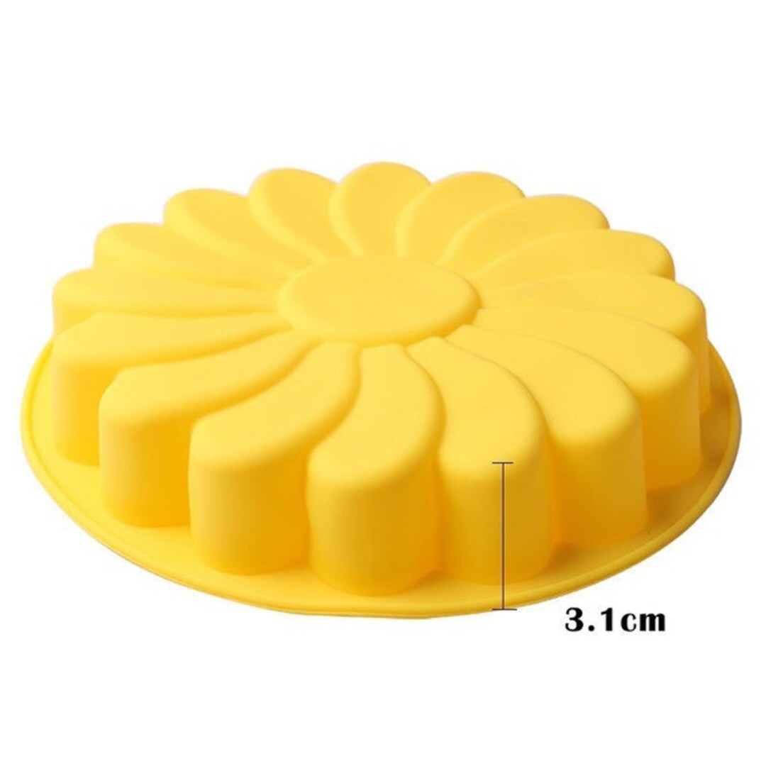 DIY 3D Candy Color Sunflower Form Fondant Cake Silicone Mold Flower ...
