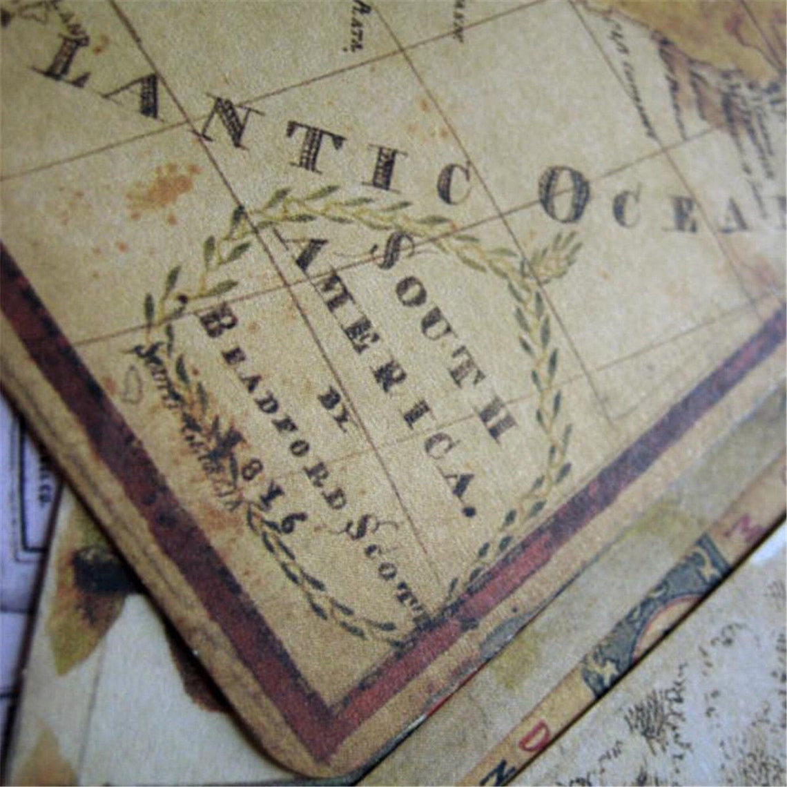 Lot 10 Sheets Set Vintage Paper Stickers Diy Scrapbooking - Etsy