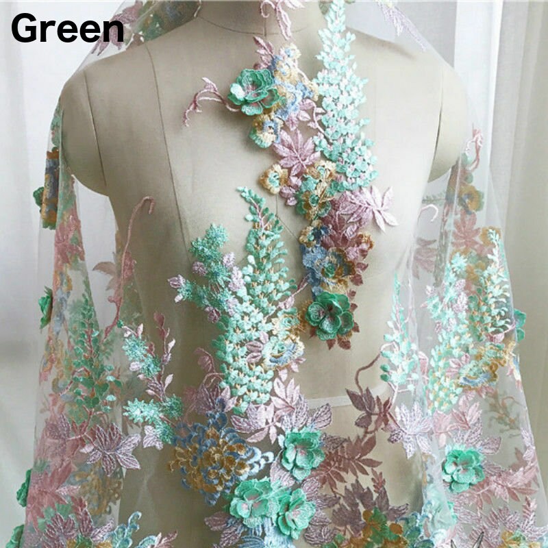 3D Embroidered Bead Flower Lace Appliques Patch Fabric Wedding | Etsy