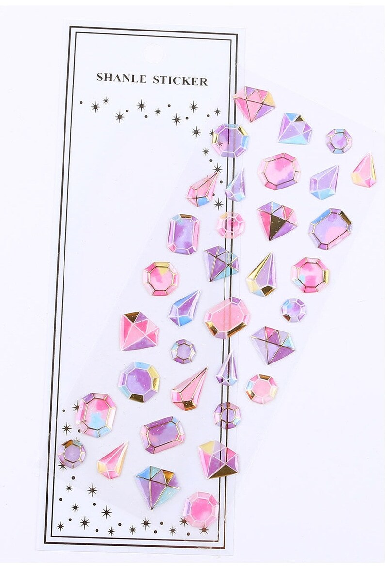 Crystal Diamond 3D Stickers Decorative Stationery Craft - Etsy UK