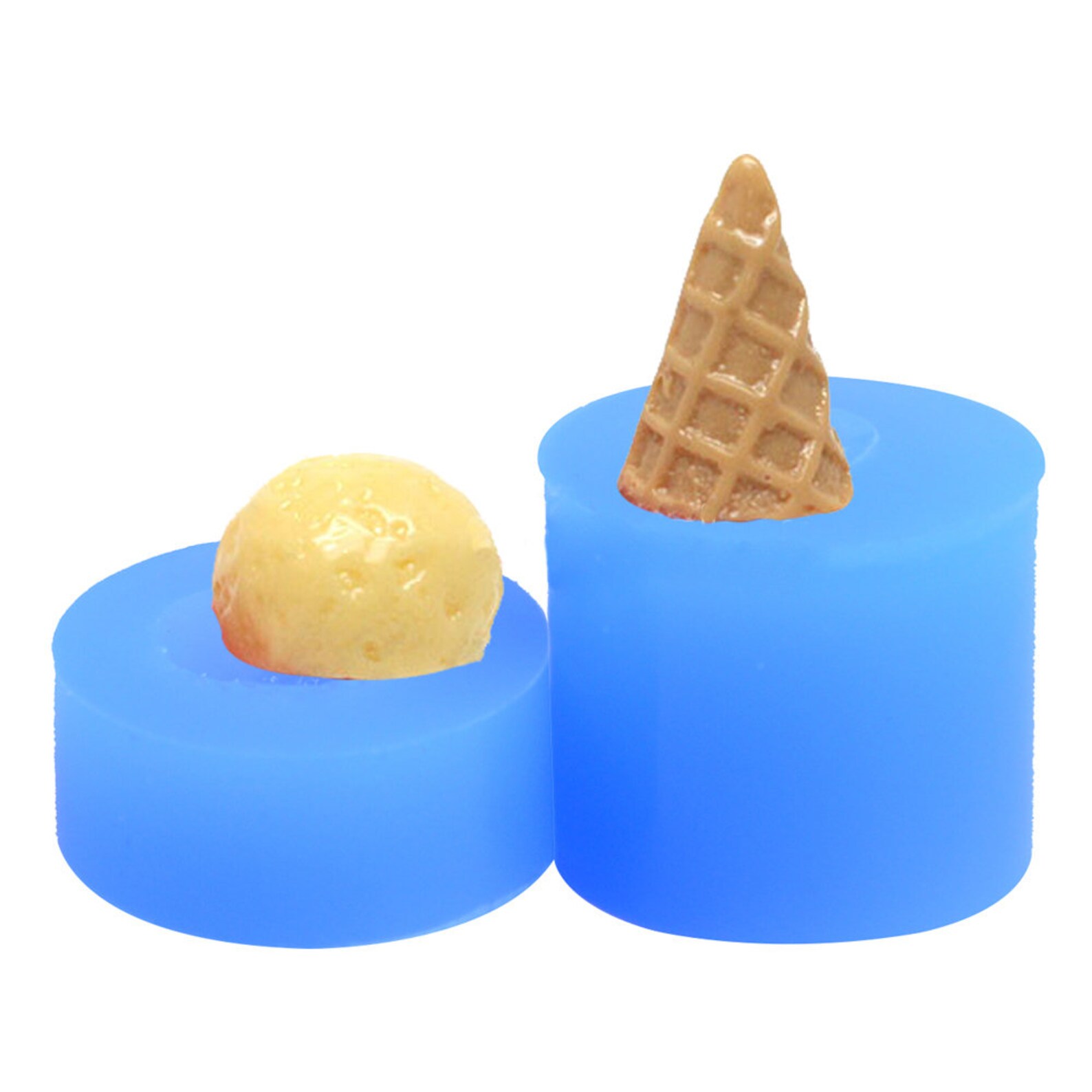 1 Set 2pcs Molds 3D Ice Cream Cone Mold and Cream Mold - Etsy