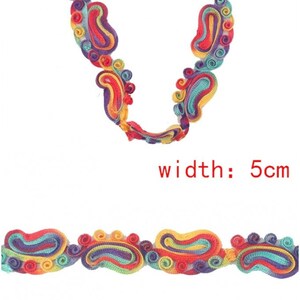 New Design 3 Yard Lace Fabric High Quality Lace Ribbons Swiss Colorful ...