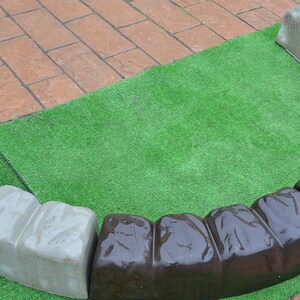 Concrete Molds 47.2in Round Edge Stonelog Edging Border Garden - Etsy ...