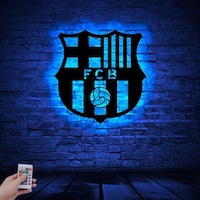 FCB Barcelona LED Neon Gold Light Sign 8x12 - Etsy