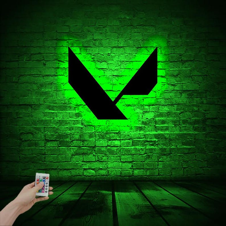 Valorant Neon Led Wood Wall Decor, Valorant Game Wall Art, Custom Gamer ...