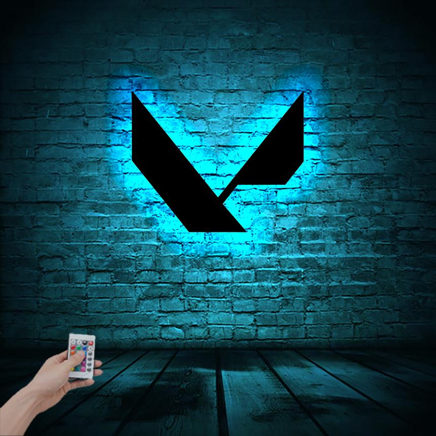 Valorant Neon Led Wood Wall Decor, Valorant Game Wall Art, Custom Gamer ...
