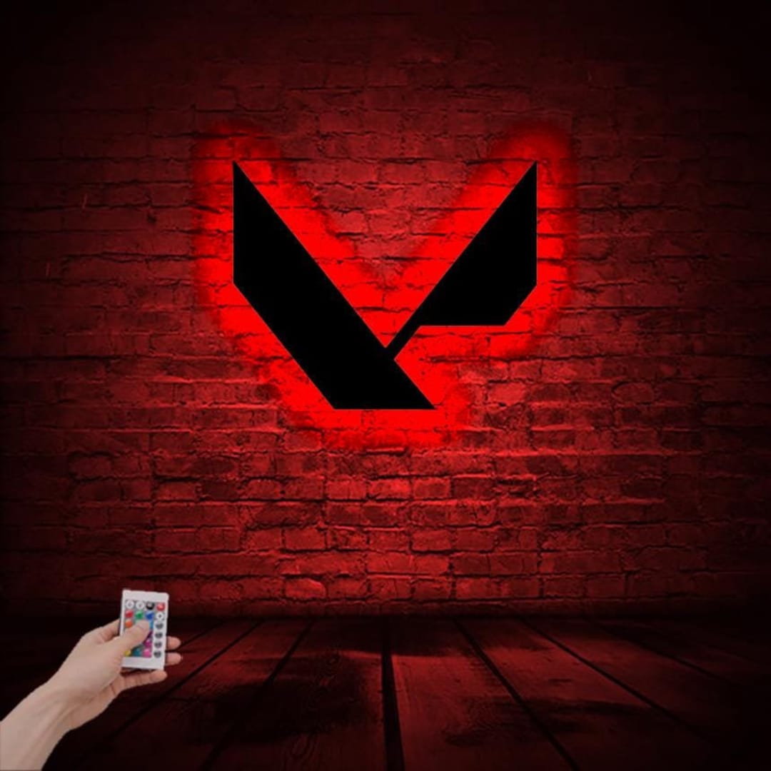 Valorant Neon Led Wood Wall Decor, Valorant Game Wall Art, Custom Gamer ...