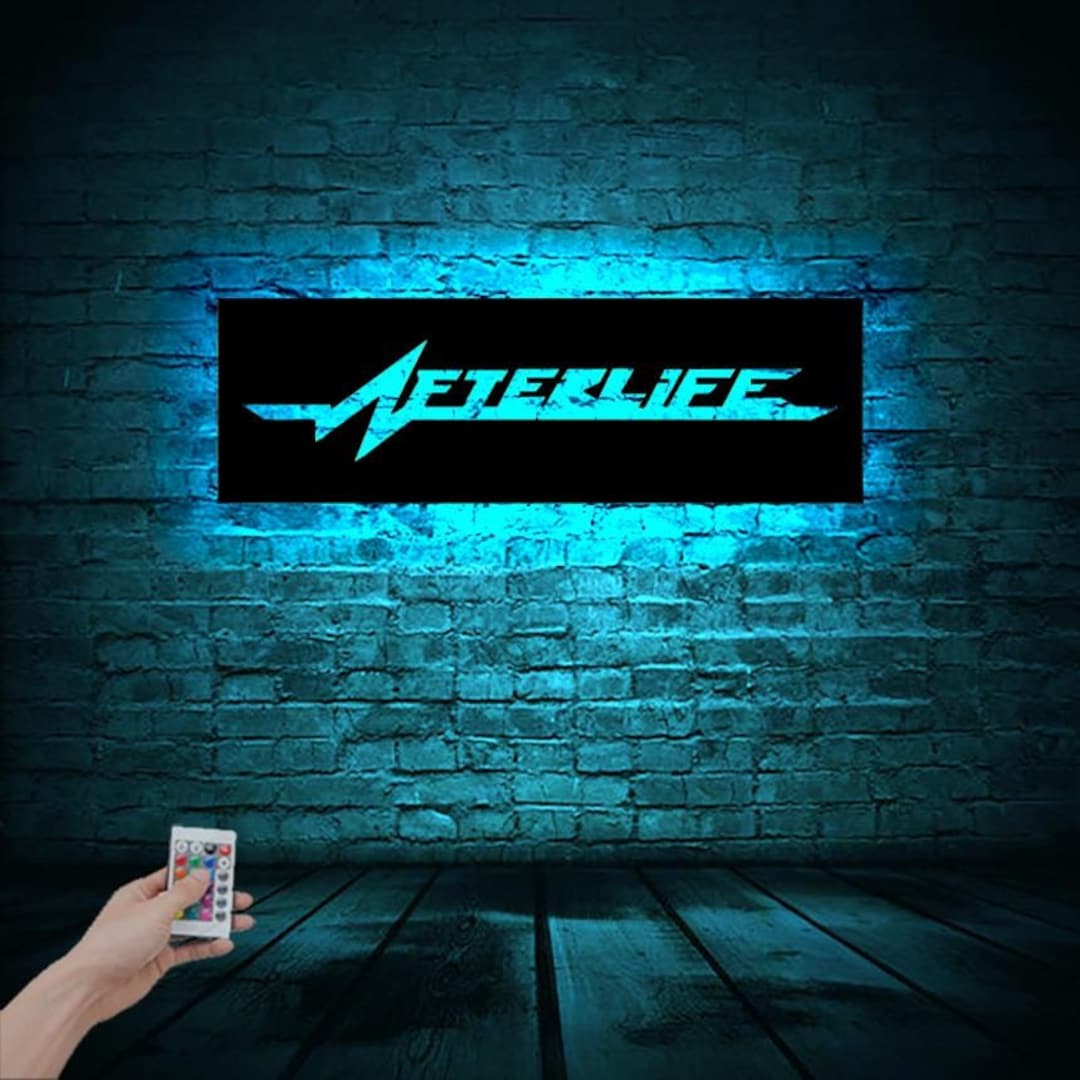 Afterlife Neon Led Wood Wall Decor, Cyberpunk 2077 Game Wall Art ...