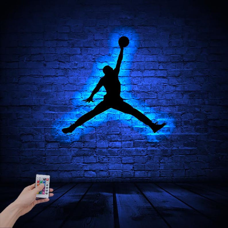 Michael Jordan Neon Led Wall Sign, Michael Jordan Wooden Wall Decor ...