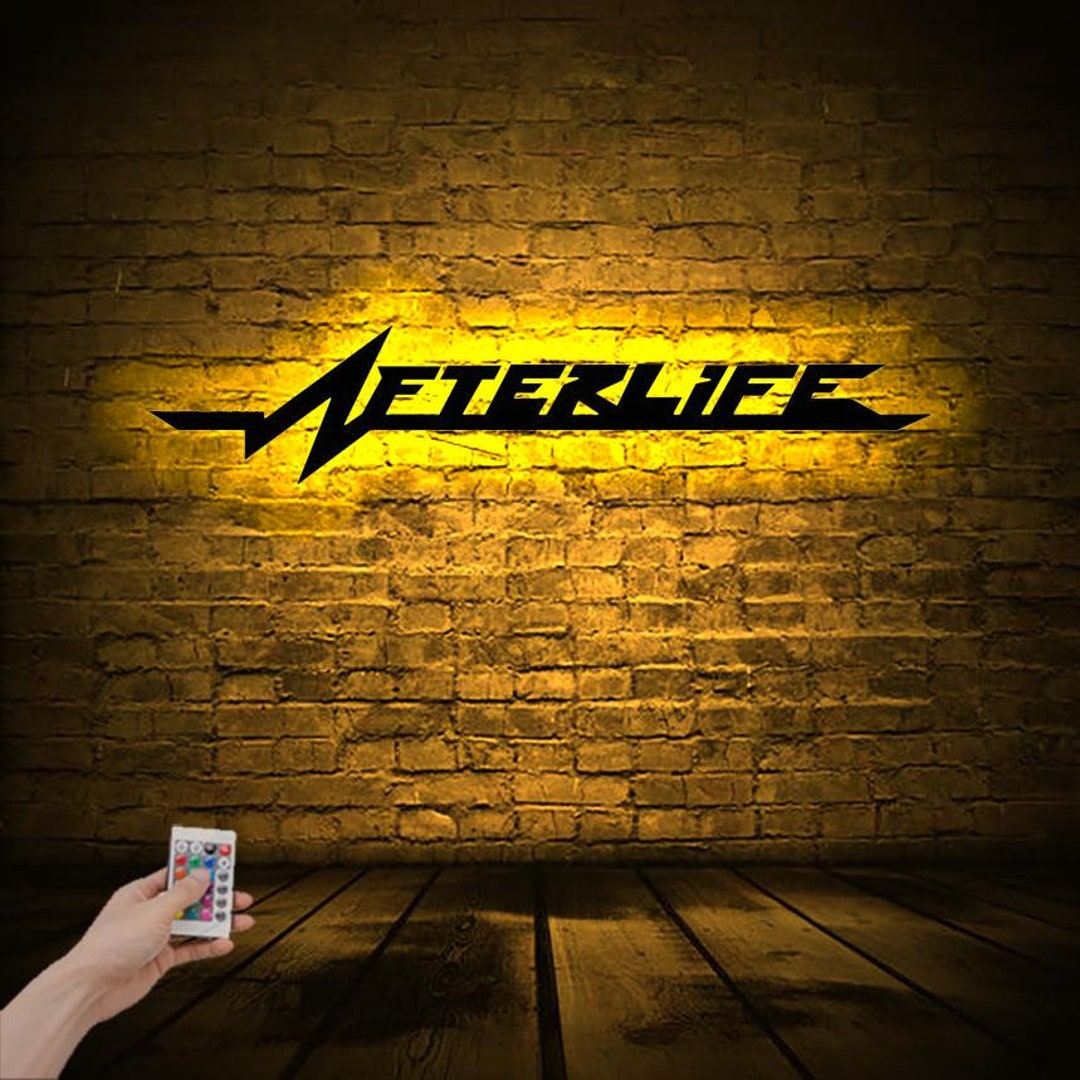 Afterlife Neon LED Wood Wall Decor: Cyberpunk Gamer Sign - Etsy