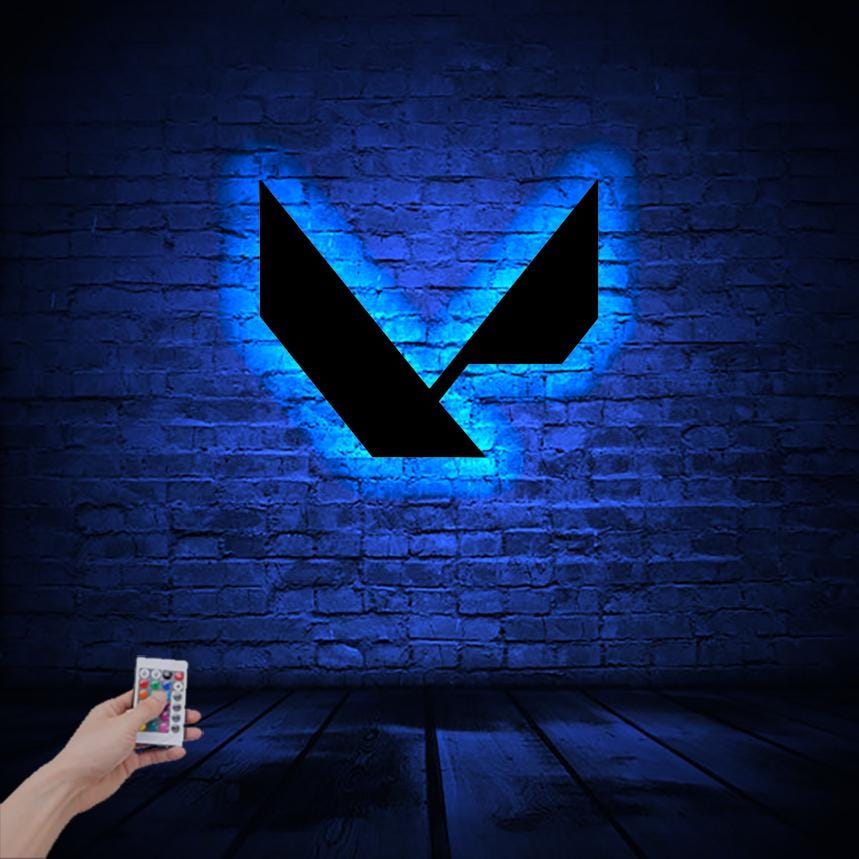 Valorant Neon Led Wood Wall Decor, Valorant Game Wall Art, Custom Gamer ...