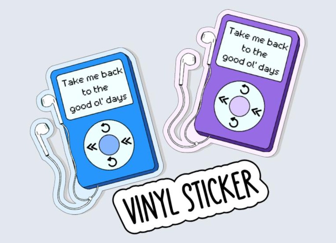 Throwback Ipod Vinyl Sticker // Sticker // Ipod // Tech // Decal ...