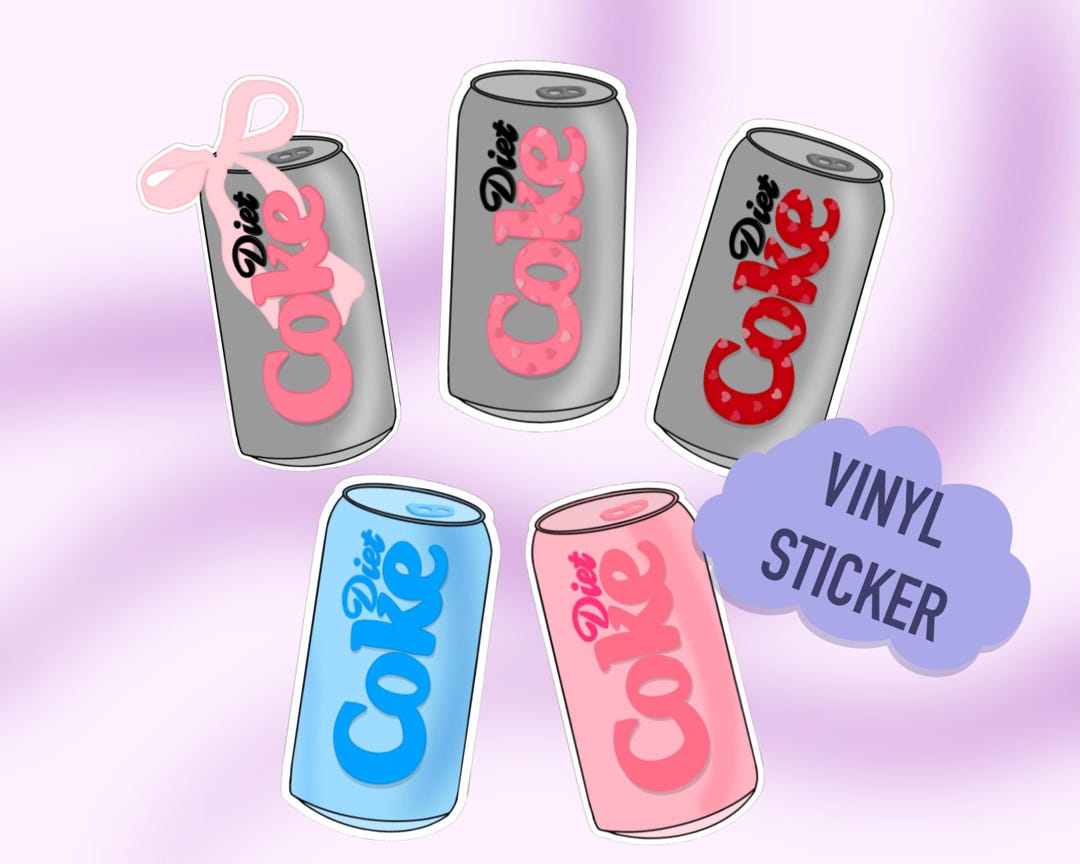 Diet Coke Sticker // Sticker // Diecut Sticker // Decal // Vinyl ...