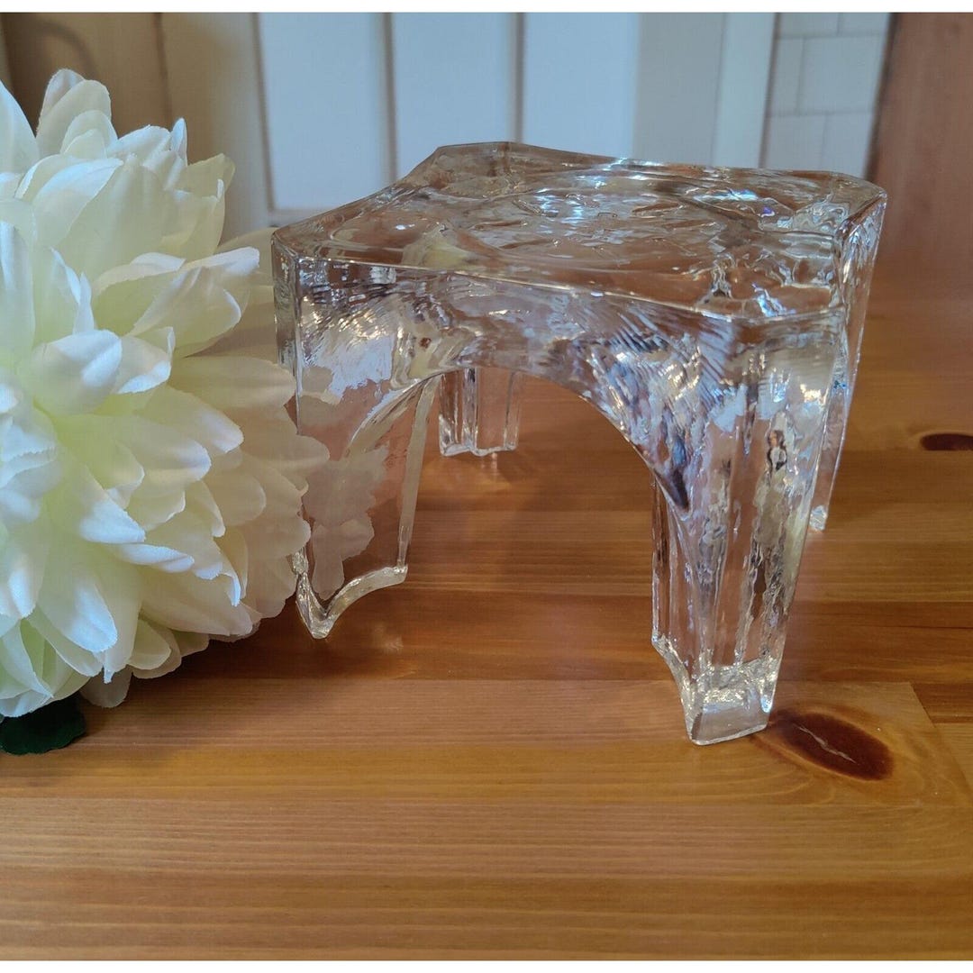 Chantal Food Stand Glass Trivet Unique Vintage Plant Stand Centerpiece ...