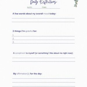 Habit Tracking Journal |to Do List | Habit Tracker | Daily Reflection ...