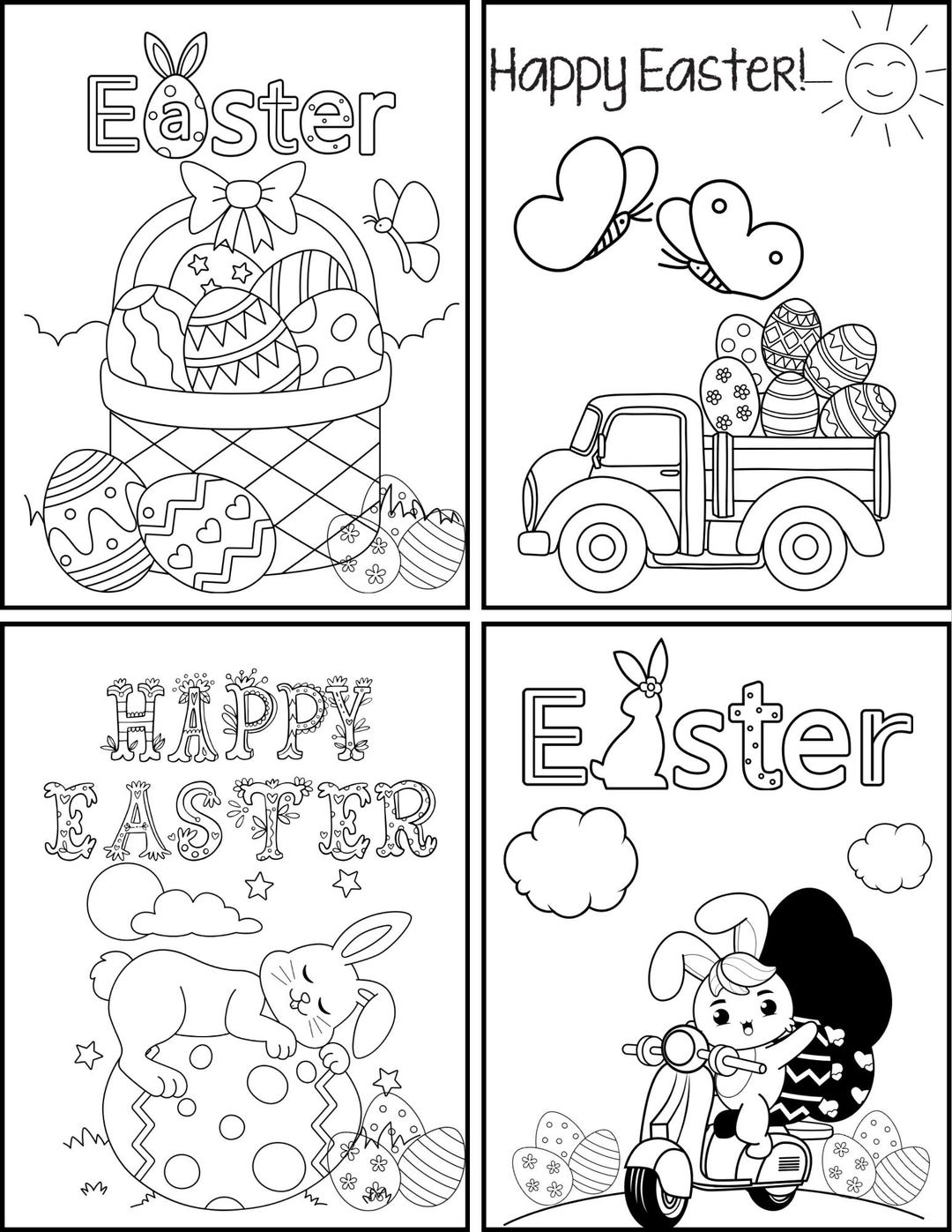 Easter Coloring Pages | Kids Coloring Pages | Easy Coloring Activity ...