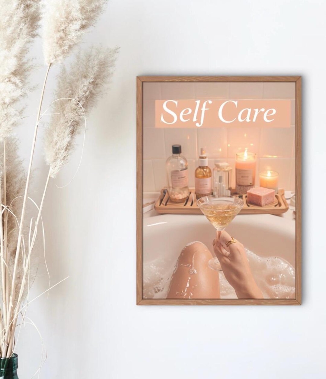 Printable Self Care Wall Art | Self Care Portrait | Printable Portrait ...