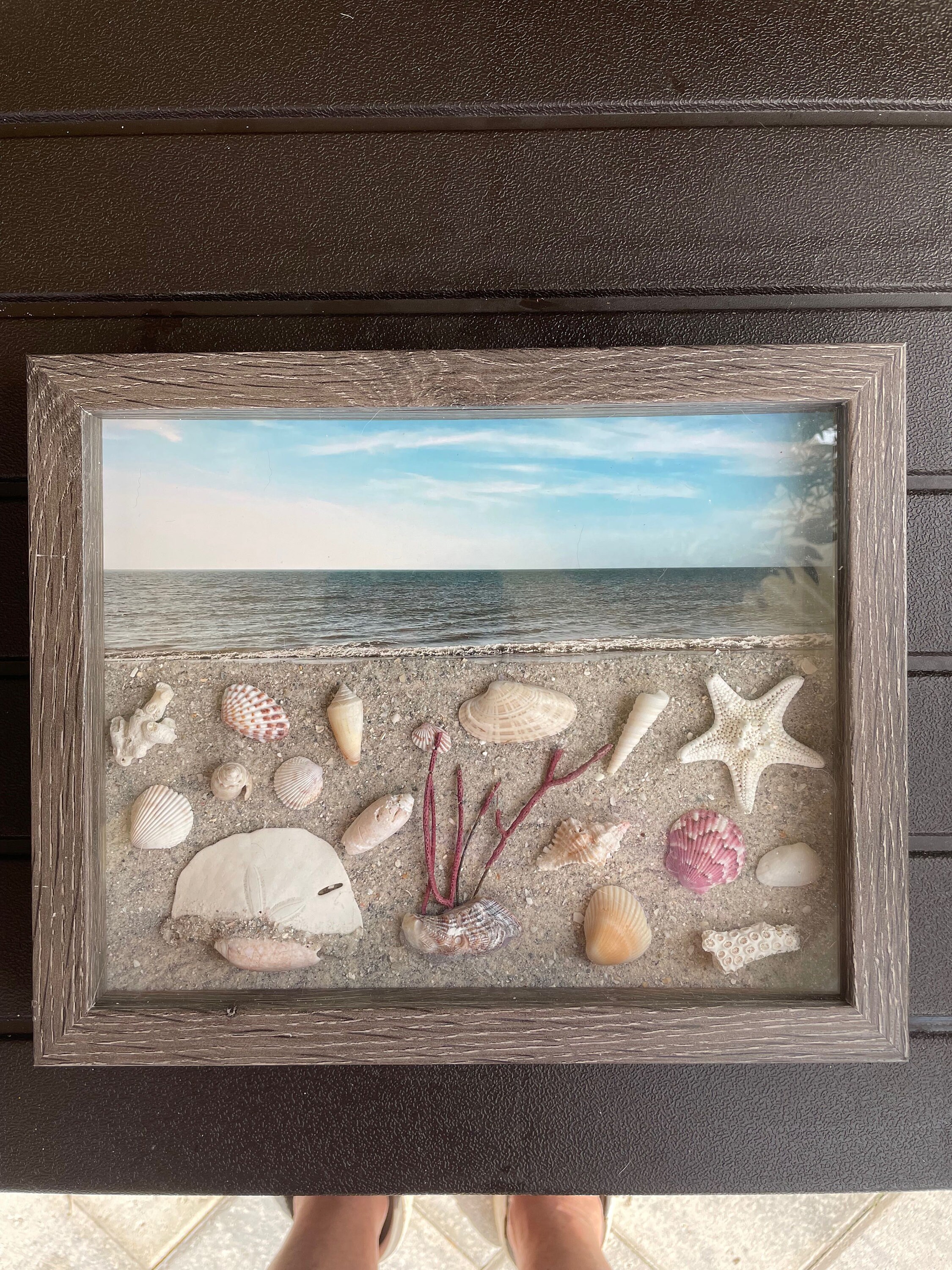 Scrapbooking Paper, Party & Kids Seashell and Sand Shadow Box Framed ...
