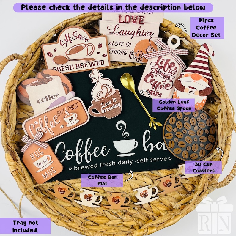 Personalized Coffee Gift Basket: Mug & Coffee Bar Decor Set - Etsy