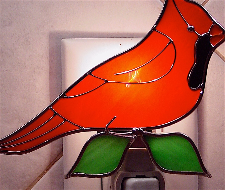 Bright Red Cardinal Light Light | Etsy
