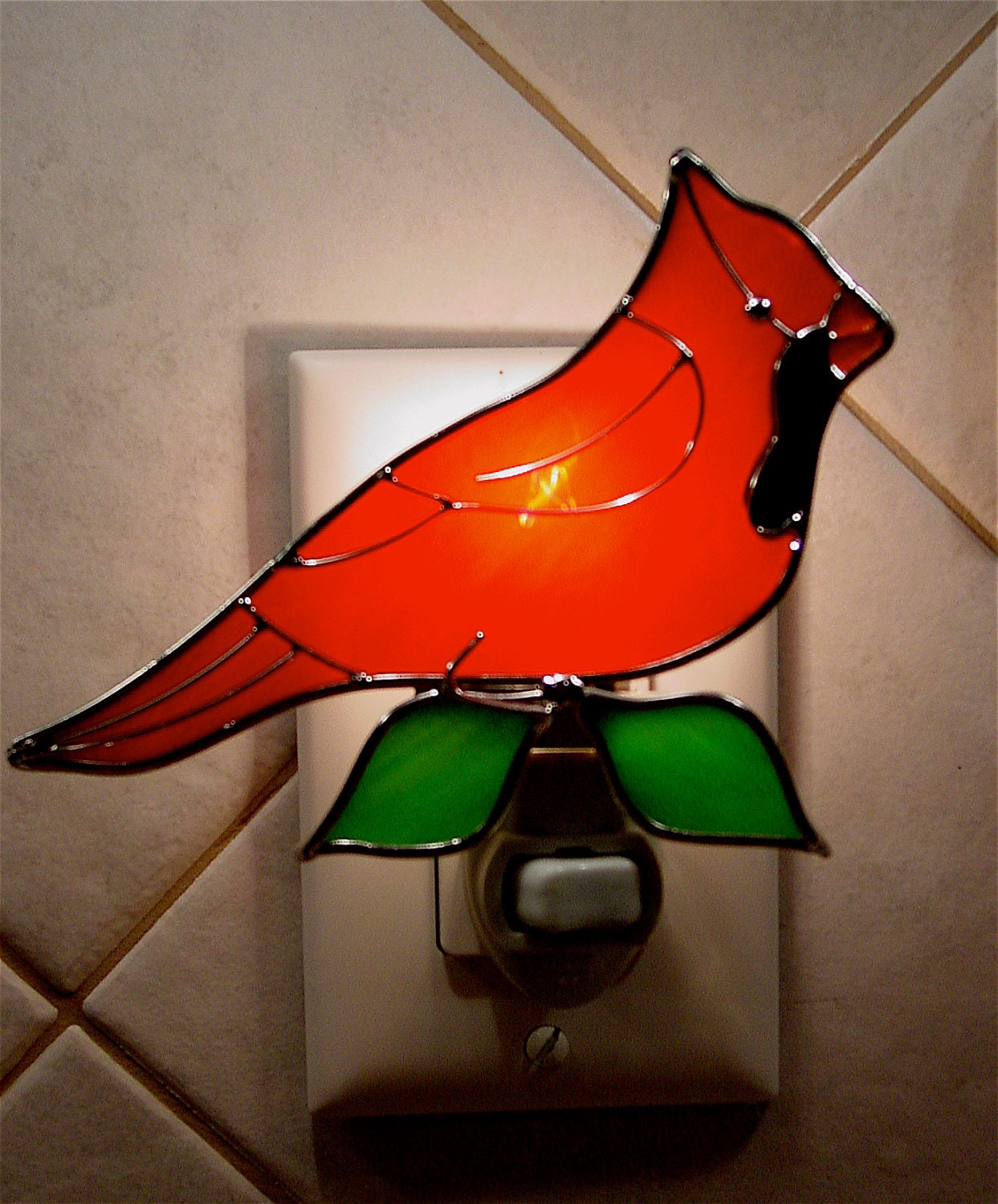 Bright Red Cardinal Light Light - Etsy
