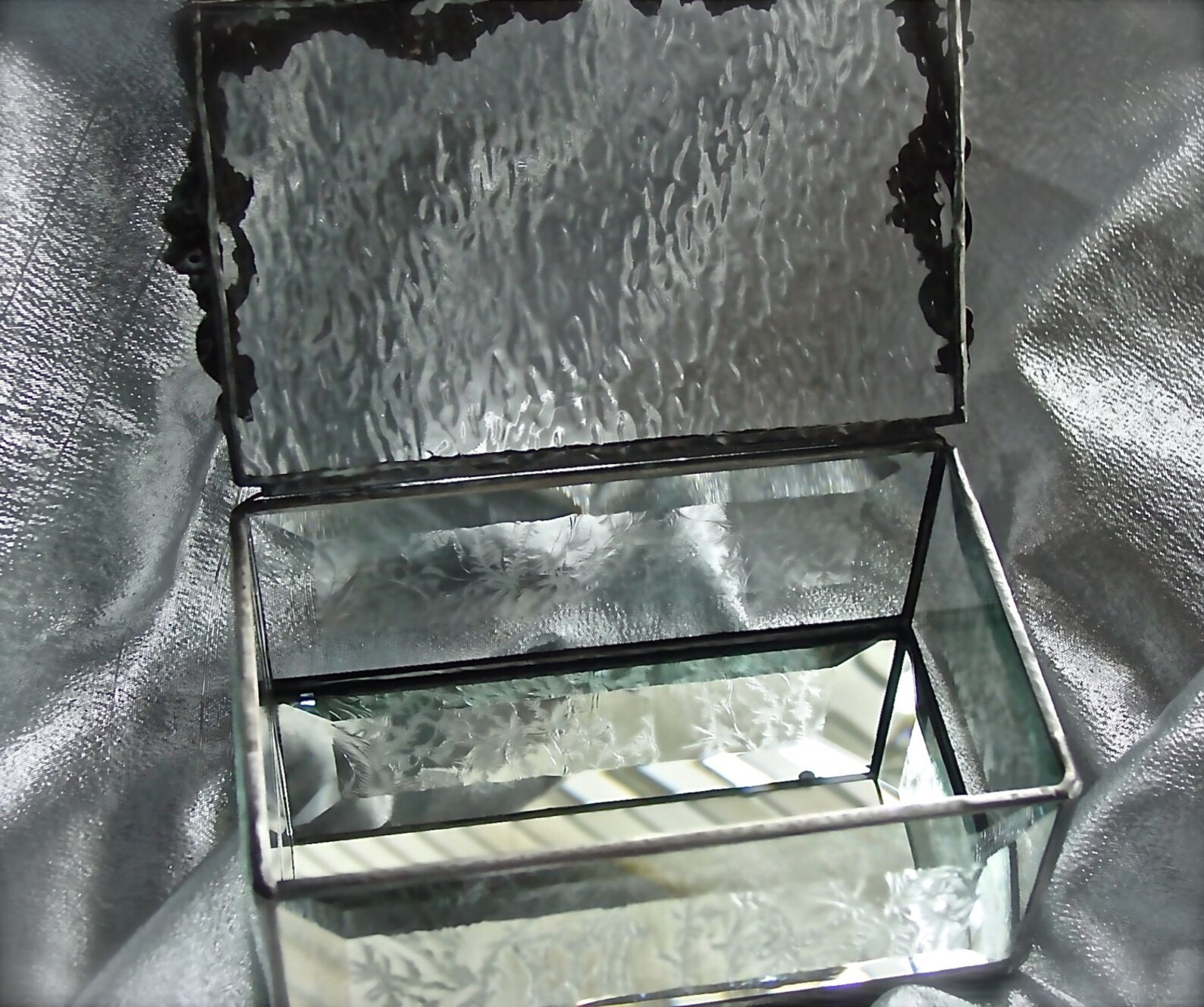 Textured Glass Box - Etsy