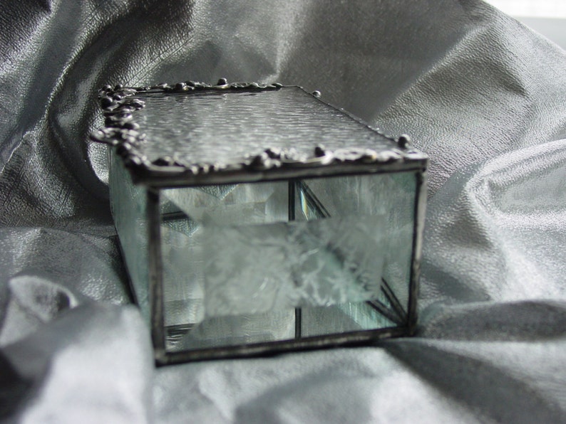 Textured Glass Box - Etsy